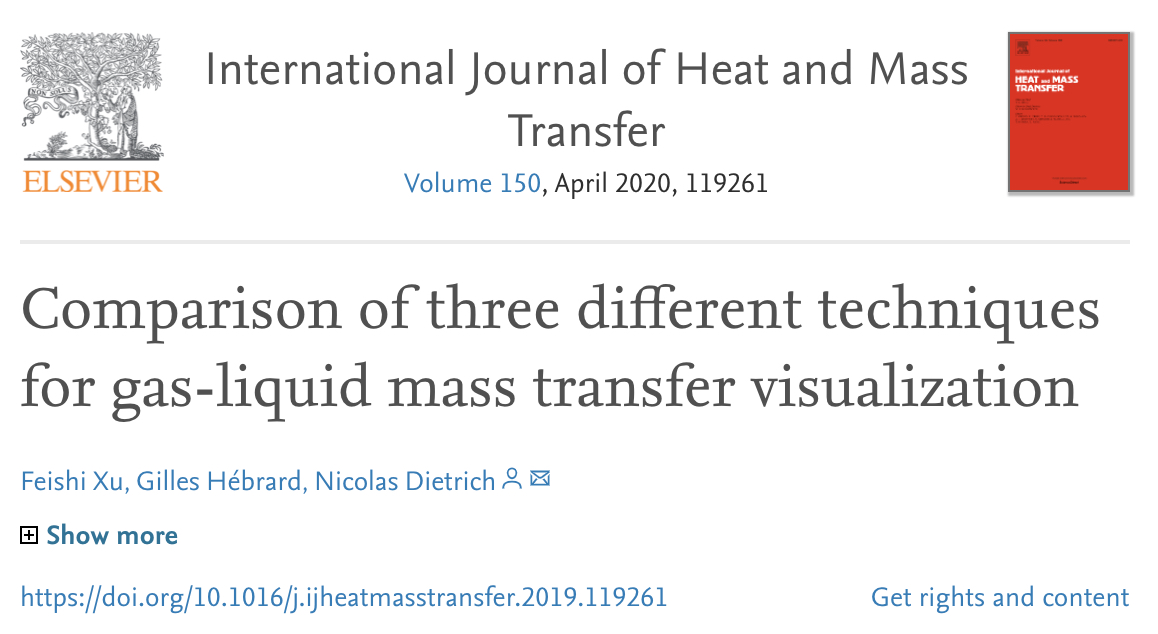 2020: Comparison of three different techniques for gas-liquid mass ...